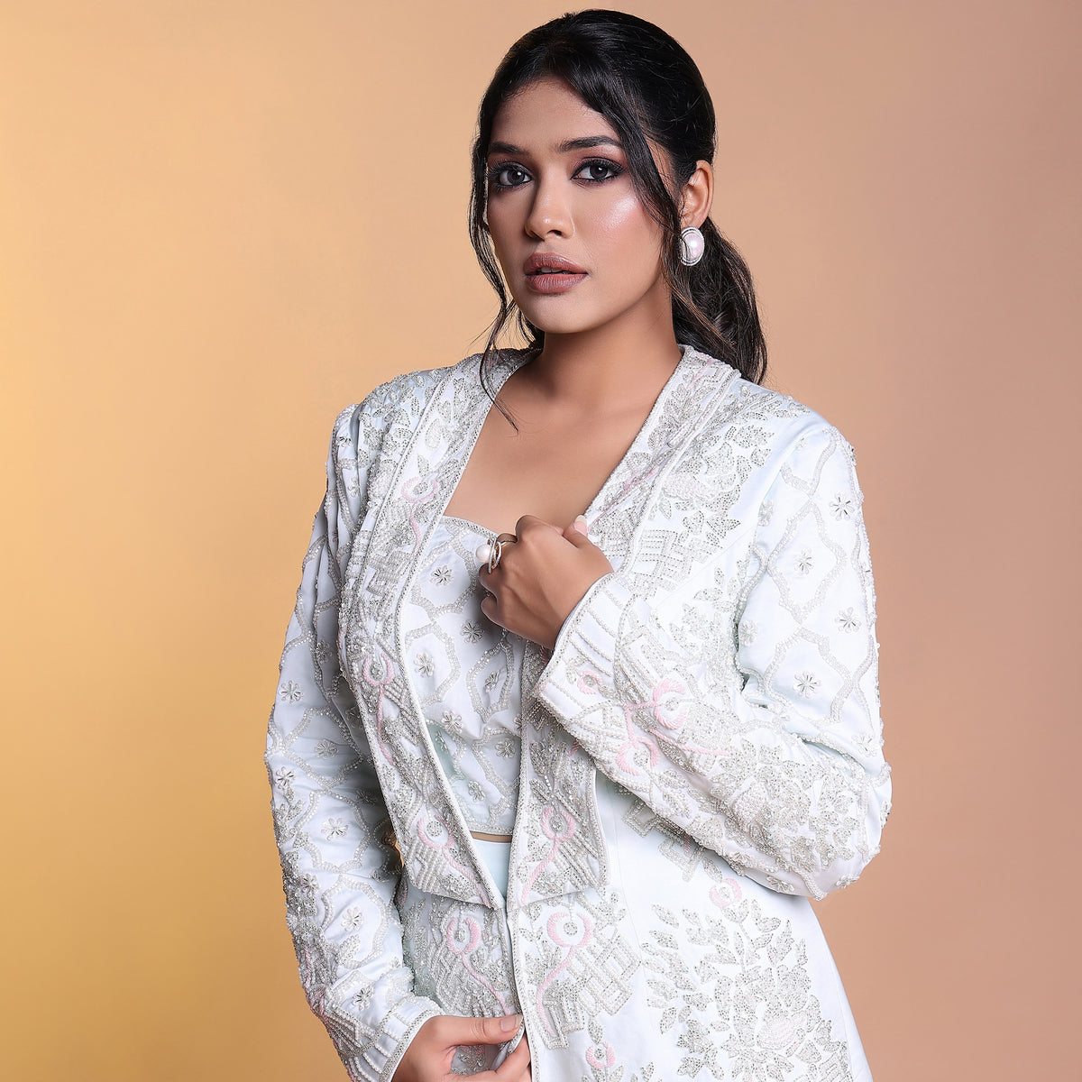 Ice blue blazer with pants – Emiraas